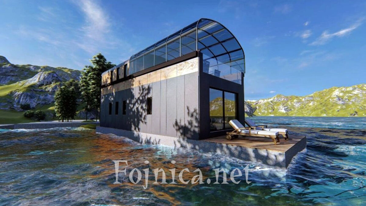 Prva kuća na vodi iz BiH testira se na Velikom Plivskom jezeru u Jajcu ...