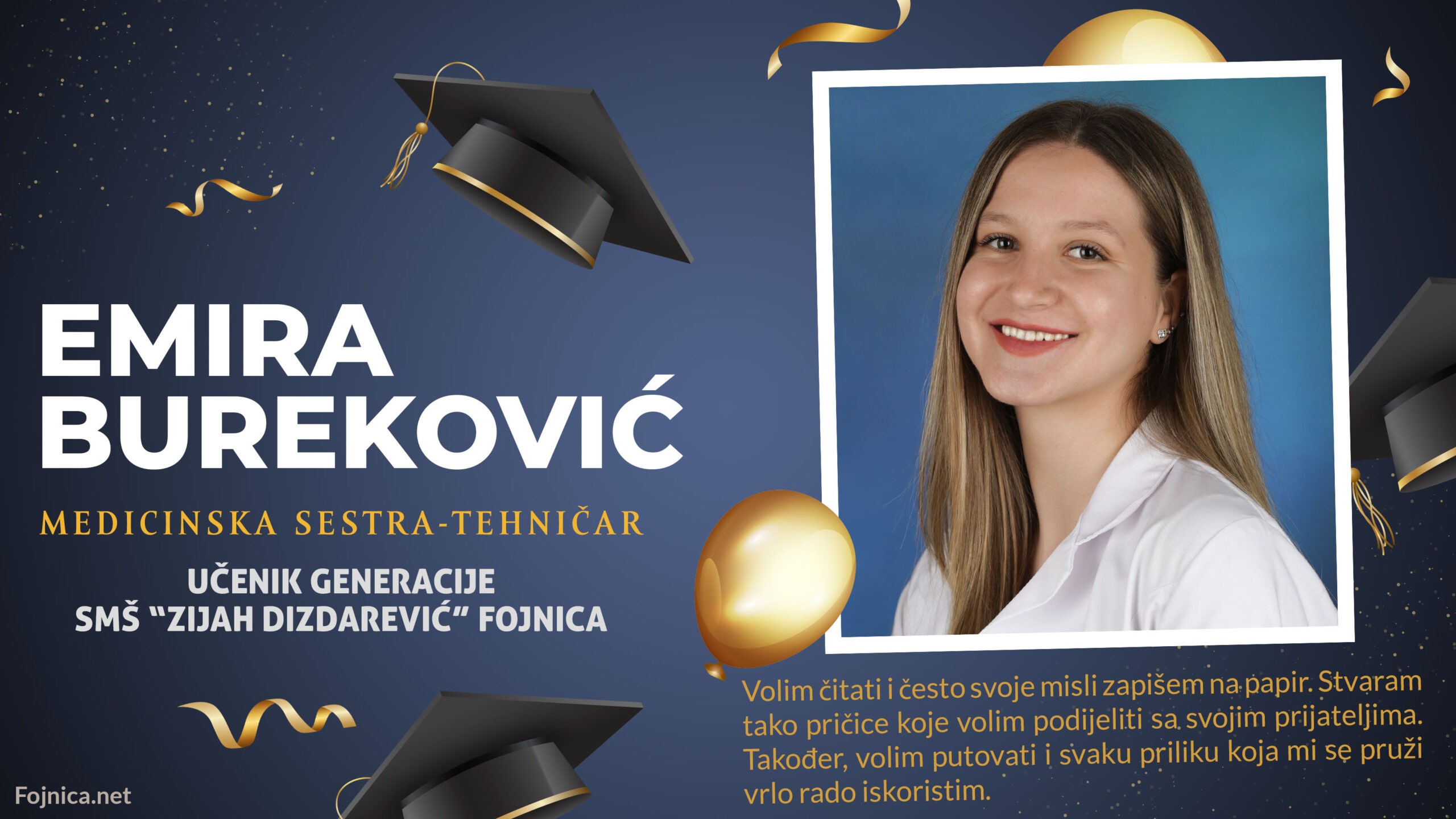 Intervju sa učenicima generacije / Emira Bureković - Ponos SMŠ "Zijah Dizdarević" Fojnica ...